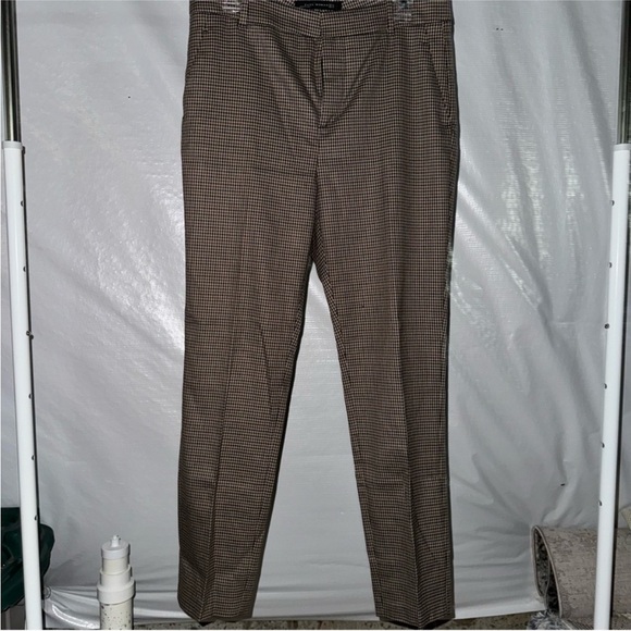 Zara | Pants & Jumpsuits | Zara Woman Tan Checkered Pants | Poshmark